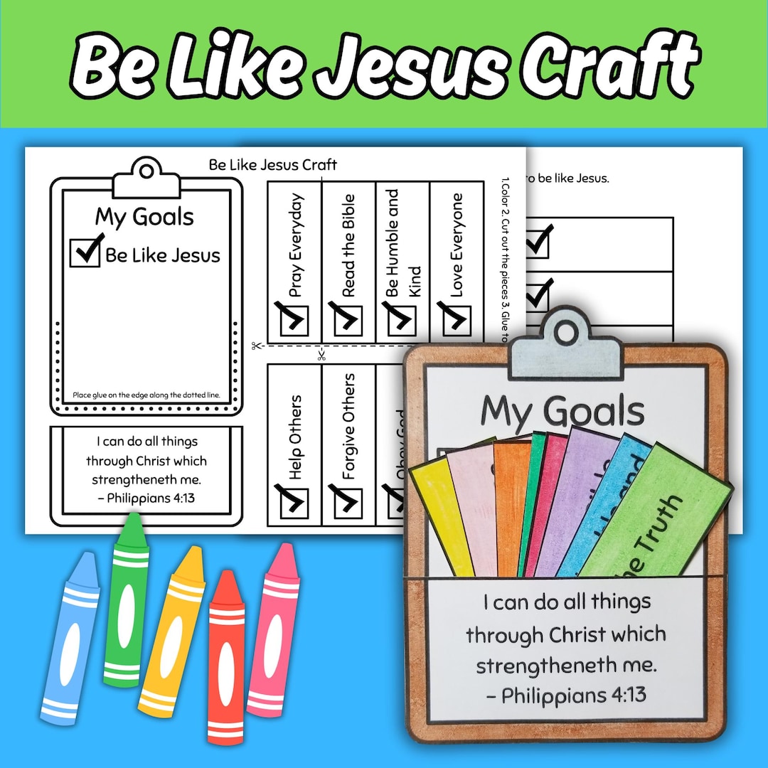 Be Like Jesus Printable Craft for Kids Sunday School Bible Lesson ...