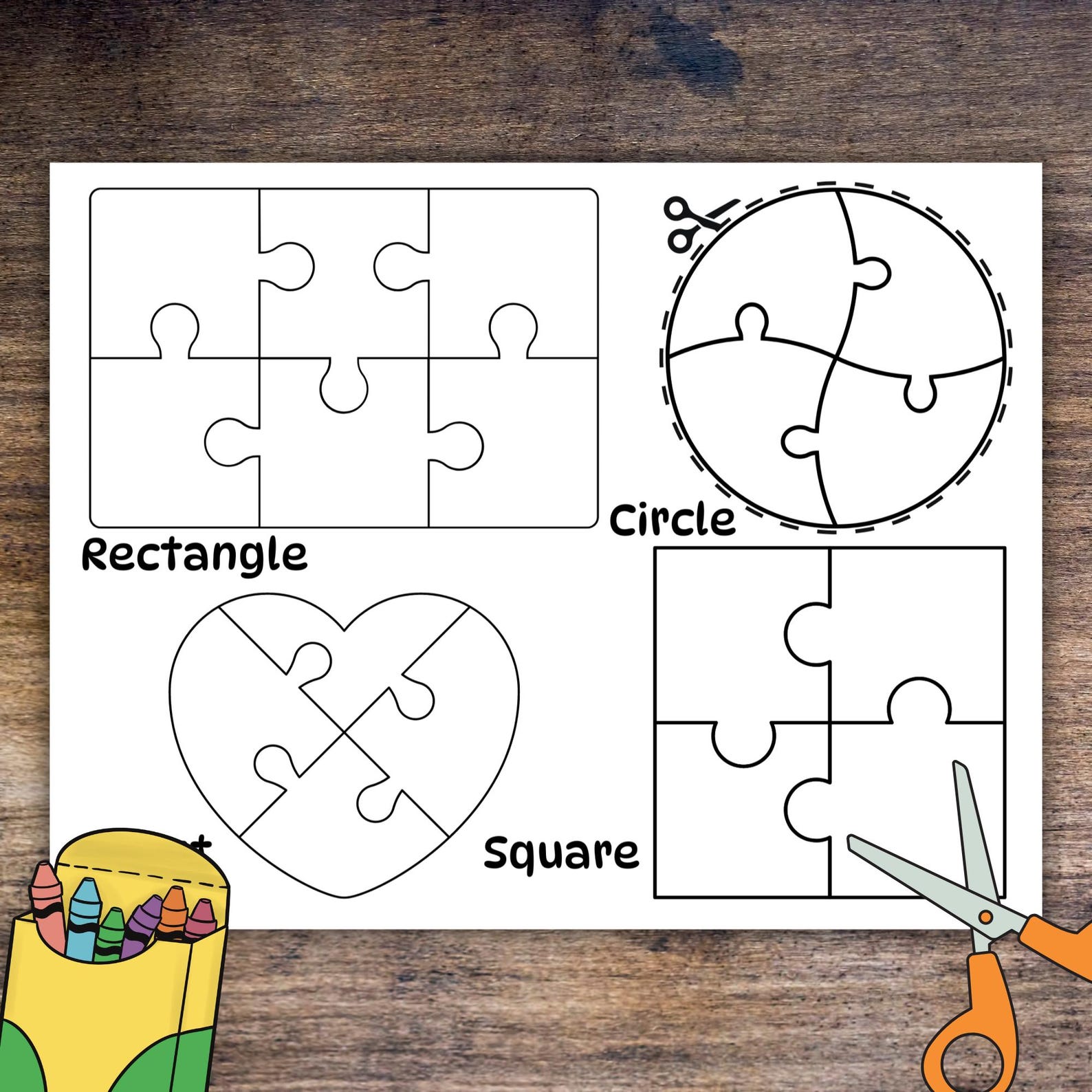 Create A Puzzle, Create Your Own Jigsaw Puzzle Activity Worksheet for ...