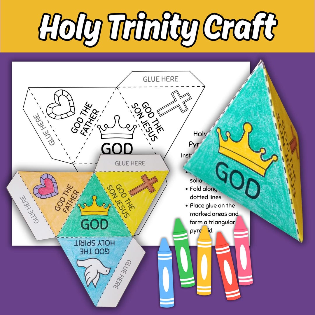 Holy Trinity 3-D Pyramid Craft for Kids Sunday School Bible Lesson ...