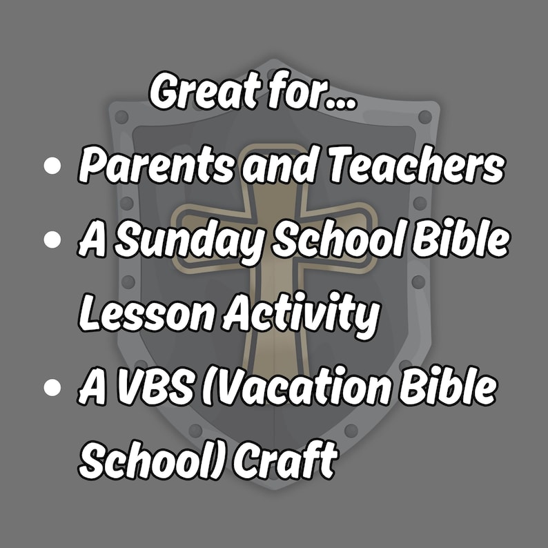 Shield Fan Bible Craft for Kids Sunday School Bible Lesson, Printable ...