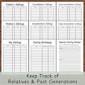 My Family Story Printable Legacy Journal, Family Tree Keepsake Journal ...