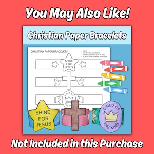 Jesus Printable Paper Bracelets Craft for Kids Sunday School Bible ...