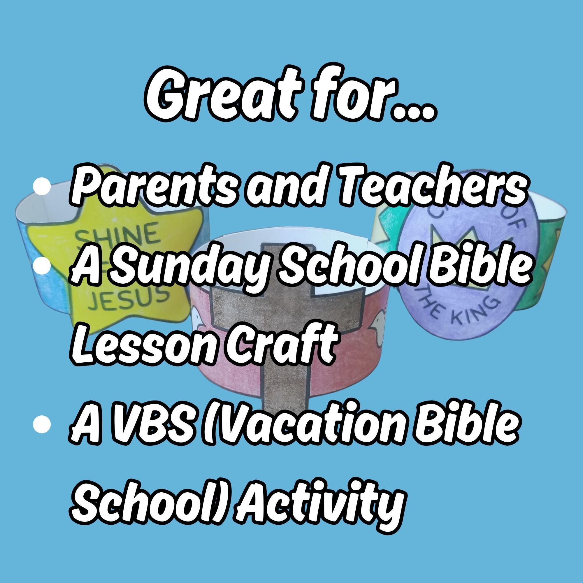 Christian Printable Paper Bracelets Craft for Kids Sunday School Bible ...