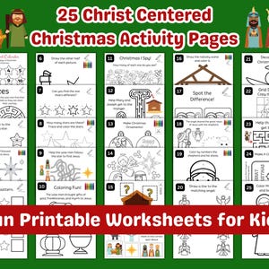 25 Christ Centered Christmas Activity Pages, Christ Centered Countdown ...