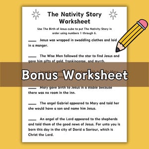 The Birth of Jesus Cube Craft Sunday School Church Lesson for Kids ...