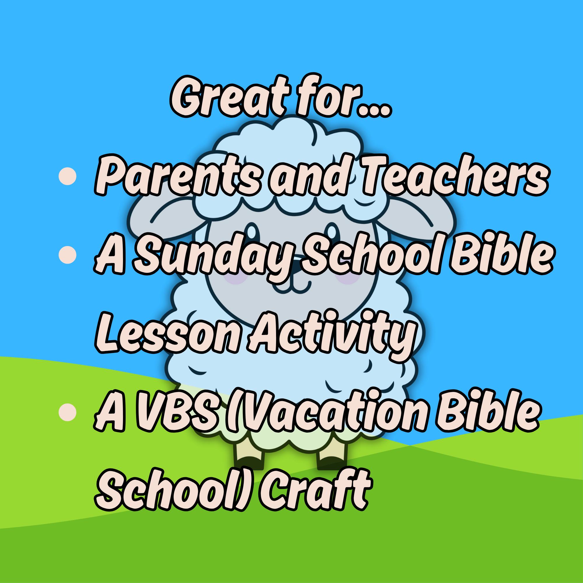 The Lost Sheep Bible Story Craft IN SPANISH Printable for Kids Sunday ...