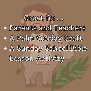 Palm Sunday Fan Craft for Kids Sunday School Bible Lesson, Palm Sunday ...