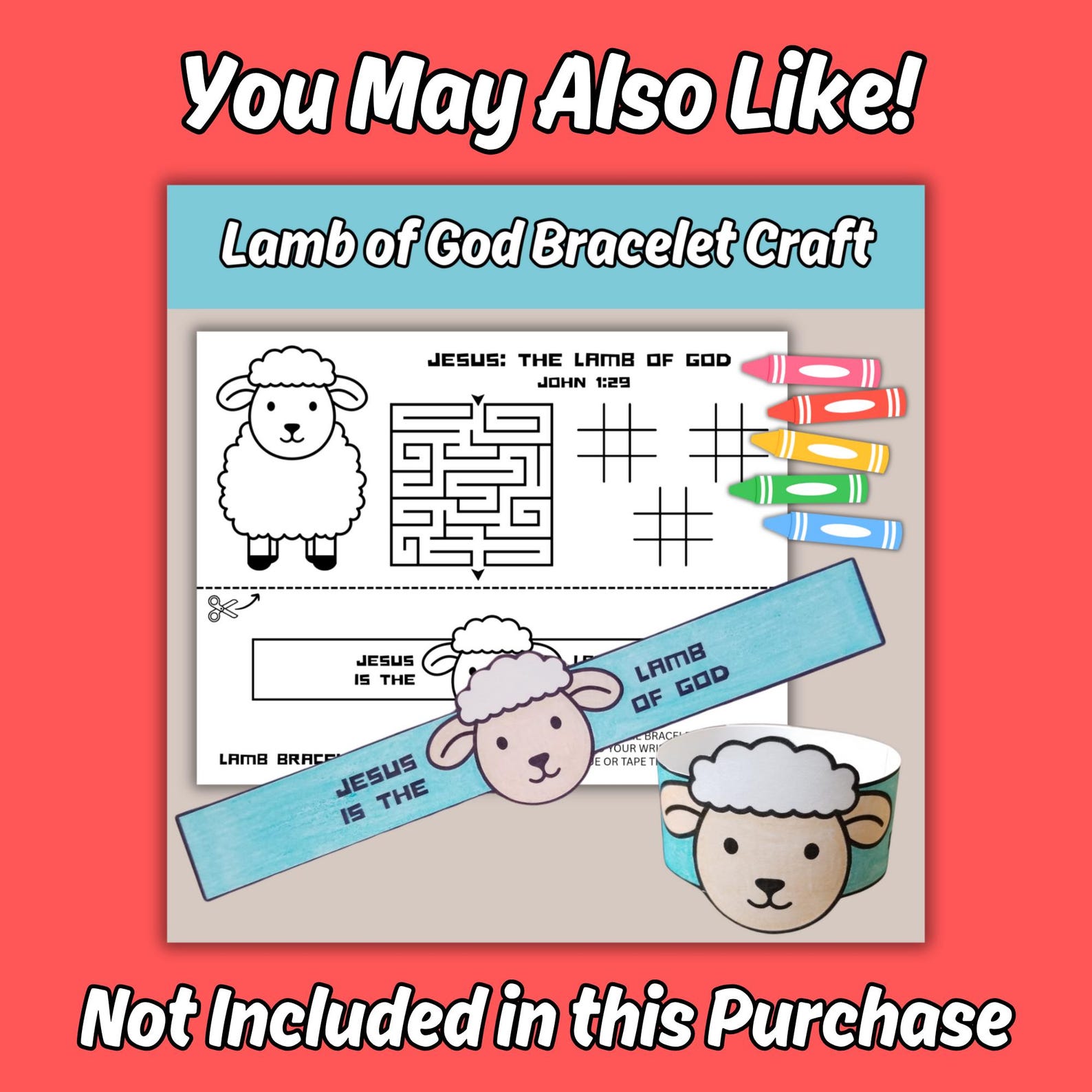 Christian Printable Paper Bracelets Craft for Kids Sunday School Bible ...