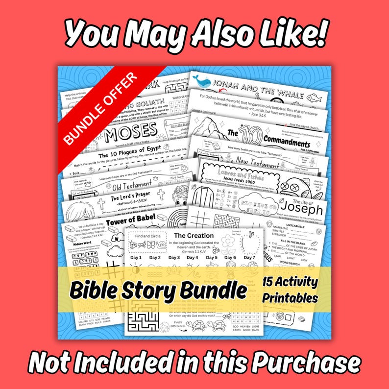 The Ten Commandments Kids Activity Sheet, Bible Coloring Activity Page ...