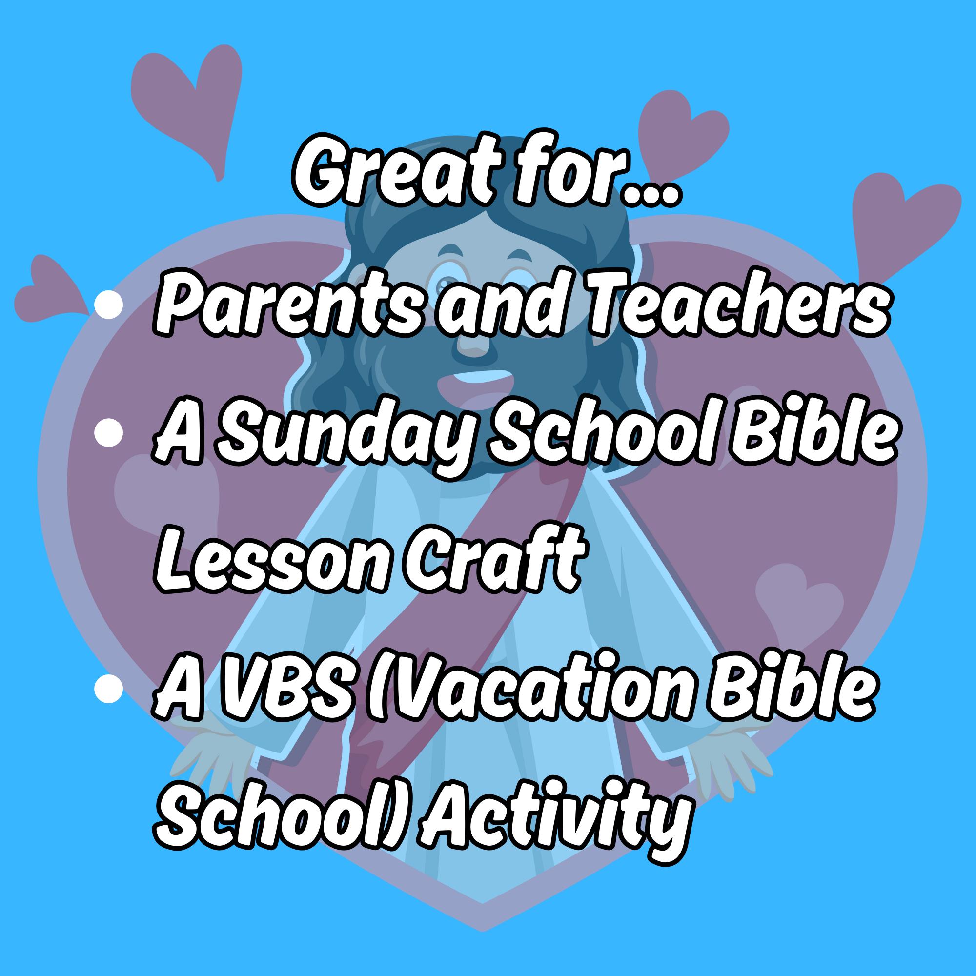 Jesus Loves Me Bible Craft Printable for Kids Bible Lesson, Jesus Loves ...