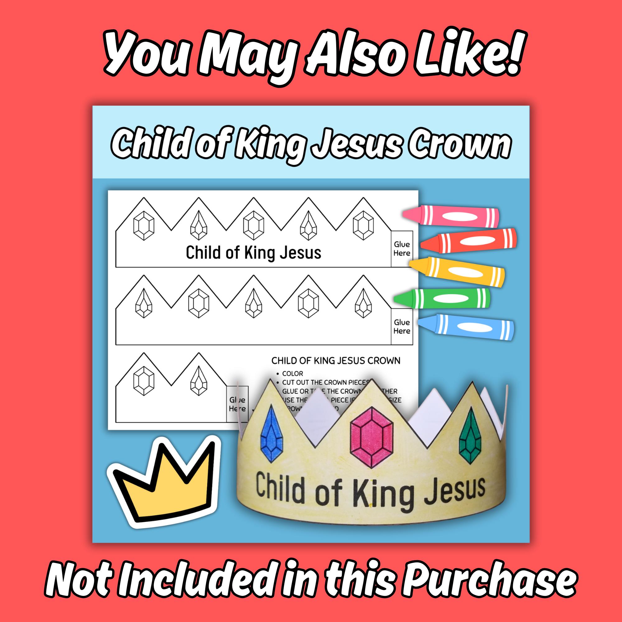 Jesus Printable Paper Bracelets Craft for Kids Sunday School Bible ...