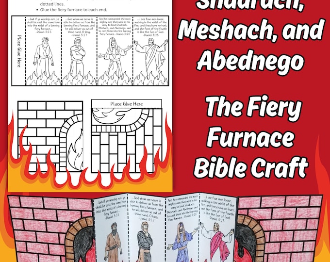 Shadrach Meshach Abednego, Fiery Furnace Sunday School Craft, Old ...