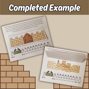 Walls of Jericho Printable Bible Story Craft for Kids Sunday School ...