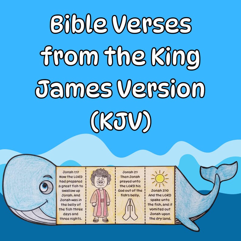 Jonah and the Whale Folding Suprise Bible Craft Printable for Kids ...
