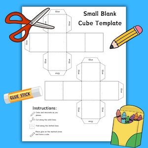Blank Cube Templates, Printable Blank Story Cube Pattern Activity Sheet ...