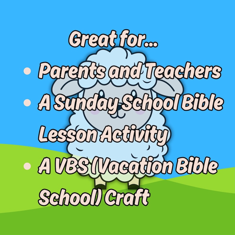 The Lost Sheep Bible Story Craft Printable for Kids Sunday School ...