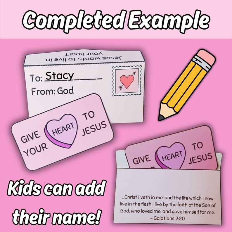 Give Your Heart to Jesus Printable Bible Craft for Kids Sunday School ...