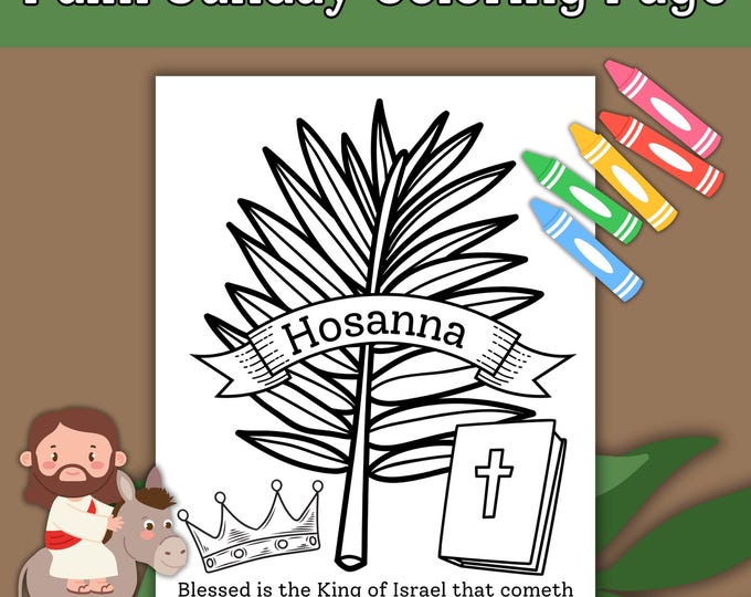 Palm Sunday Fan Craft for Kids Sunday School Bible Lesson, Palm Sunday ...