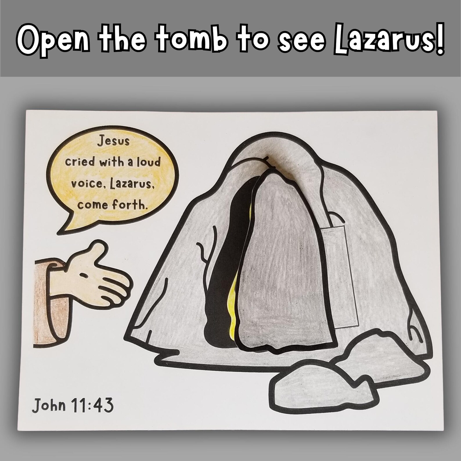 Jésus ressuscite Lazare Bible Story Craft imprimable pour les enfants ...