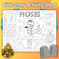 Moses Exodus Decoder Activity Sheet - Etsy