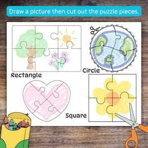 Create A Puzzle, Create Your Own Jigsaw Puzzle Activity Worksheet for ...