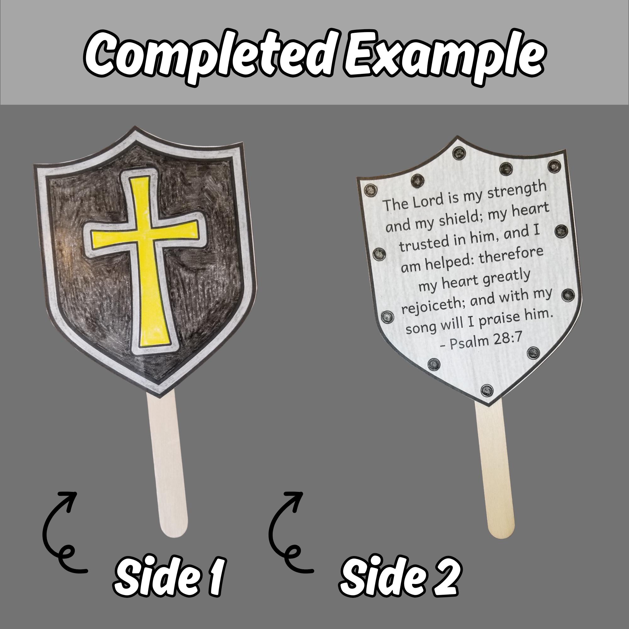 Shield Fan Bible Craft for Kids Sunday School Bible Lesson, Printable ...