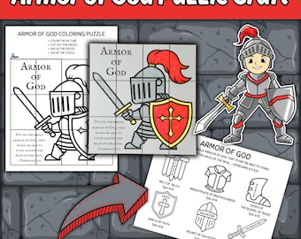 Ephesians 6 Armor of God Printable | Bible Craft for Kids | Sunday ...