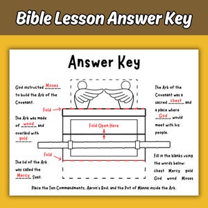 The Ark of the Covenant Kids Interactive Bible Lesson Craft Activity ...