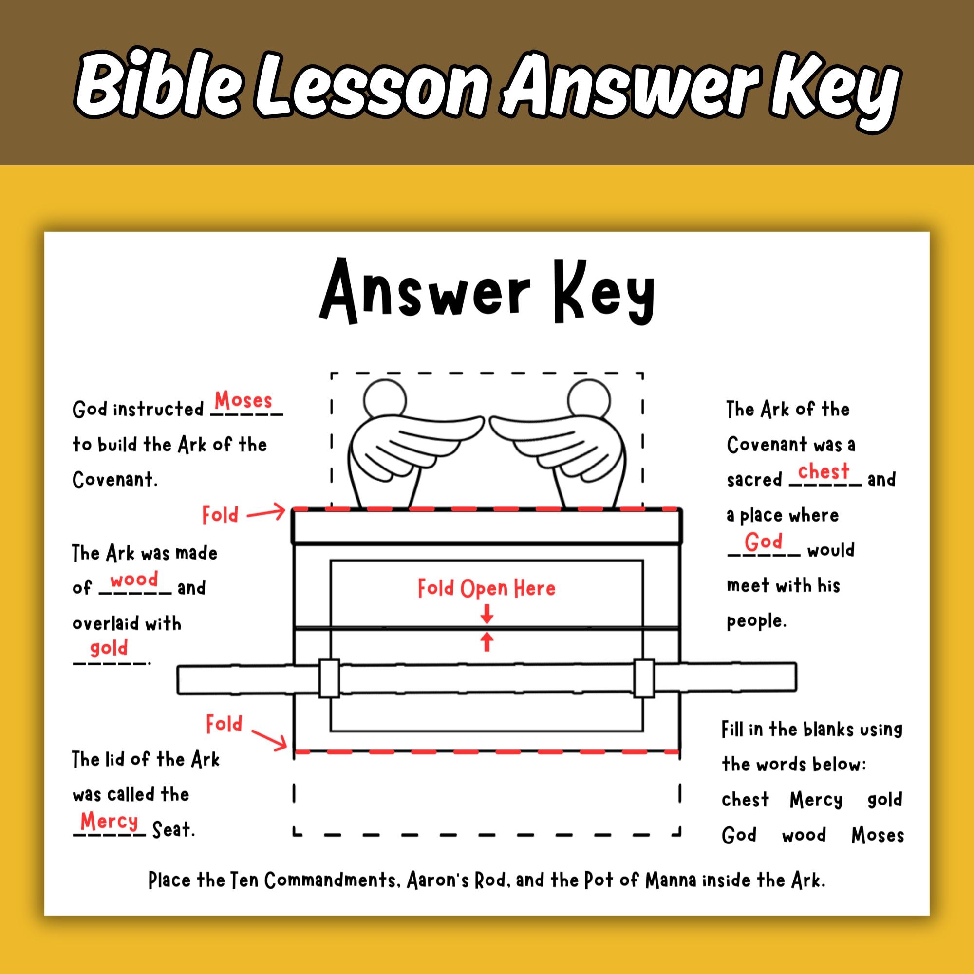 The Ark of the Covenant Kids Interactive Bible Lesson Craft Activity ...