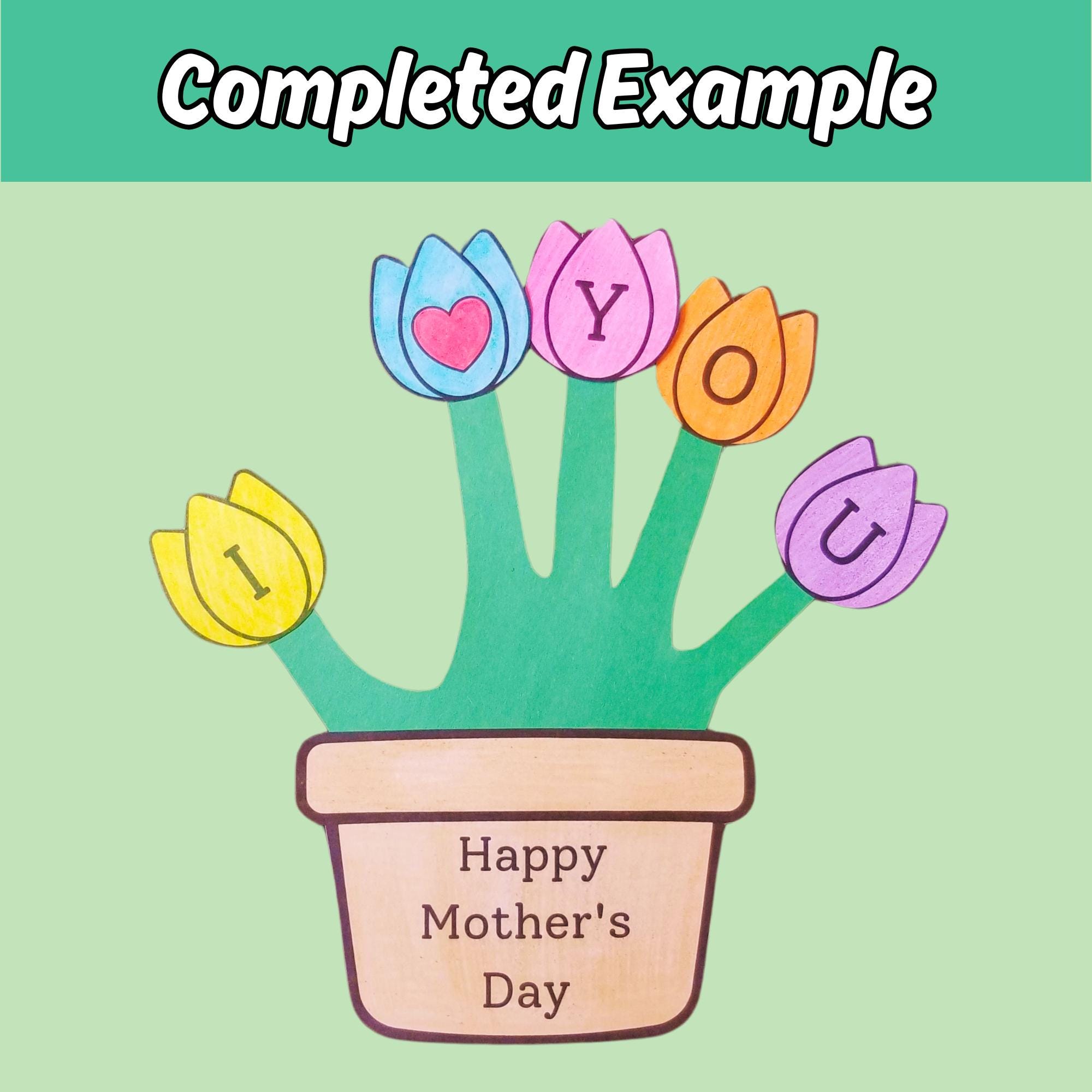 Mother's Day Flower Pot Craft Printable Activity for Kids Mother's Day ...