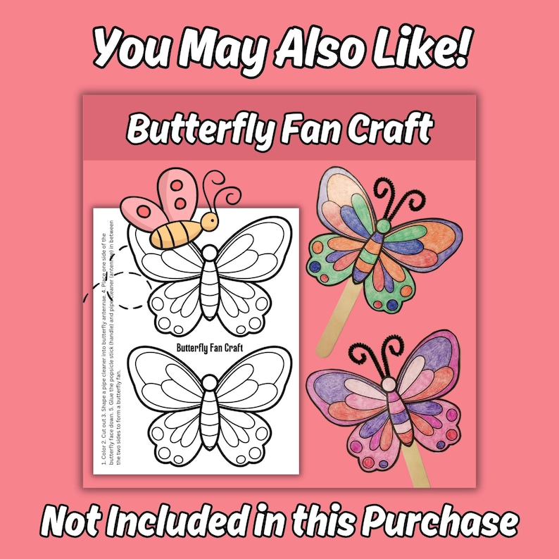 Butterfly Paper Bracelets Printable Craft for Kids Butterfly Themed ...