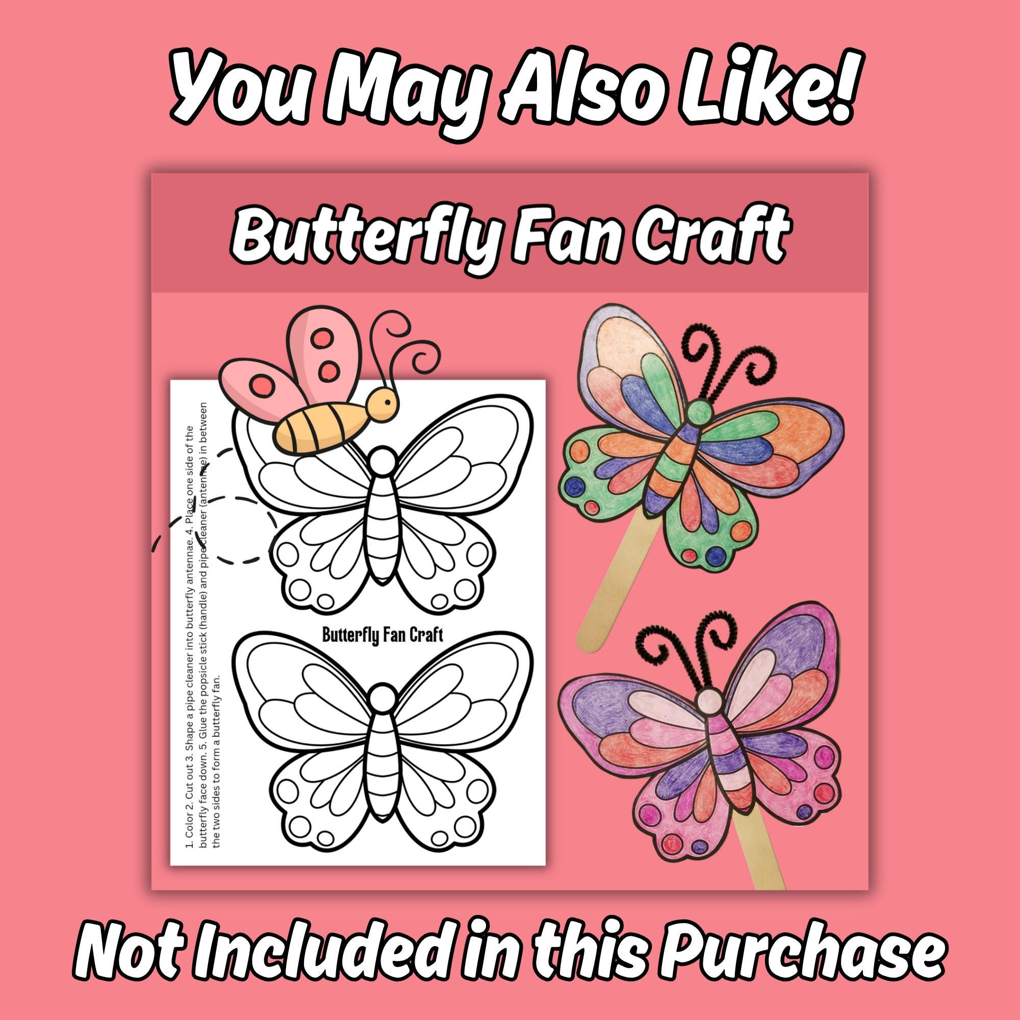 Butterfly Paper Bracelets Printable Craft for Kids Butterfly Themed ...
