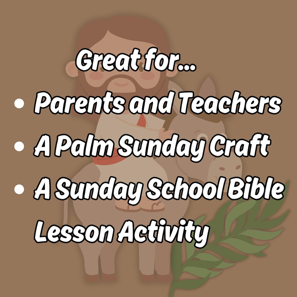 Palm Sunday Fan Craft for Kids Sunday School Bible Lesson, Palm Sunday ...