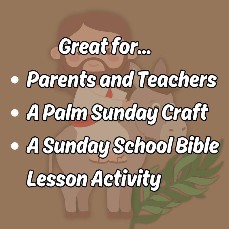 Palm Sunday Fan Craft for Kids Sunday School Bible Lesson, Palm Sunday ...