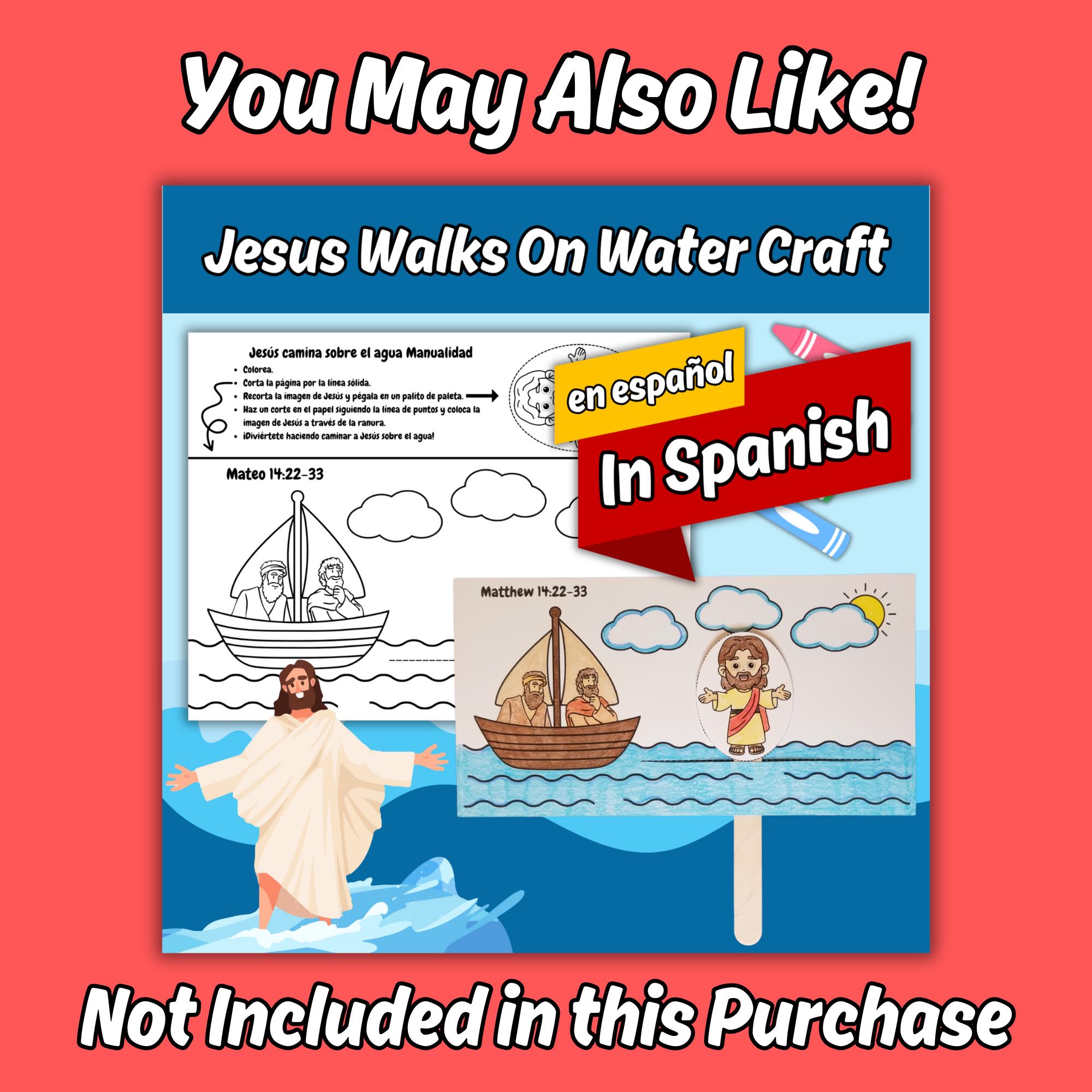 Jesus Walks on Water Kids Bible Story Craft Printable Sunday School ...