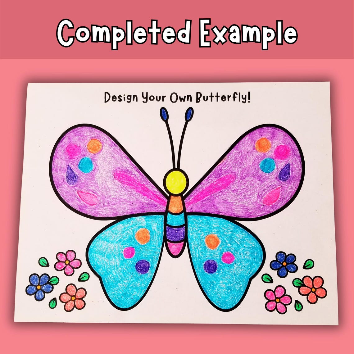 Design Your Own Butterfly Coloring Activity Page for Kids, Decorate A ...