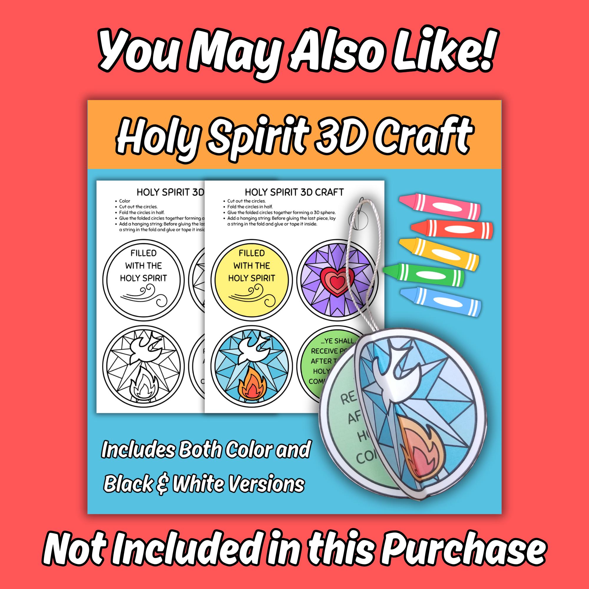 Spirit of God Dove Craft Printable for Kids Sunday School Bible Lesson ...