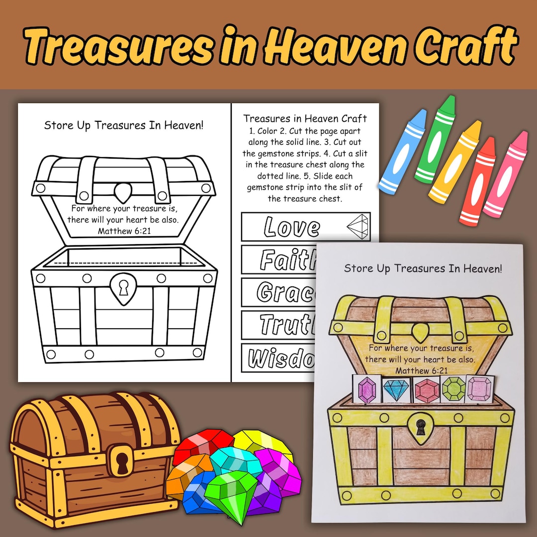 Treasures in Heaven Craft for Kids Sunday School Bible Story Lesson ...