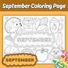 September Countdown Coloring Page | Printable Calendar to Color | Month ...