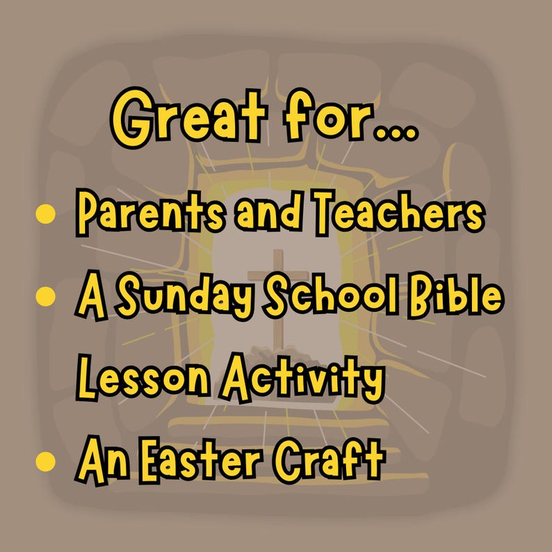 The Empty Tomb Craft for Kids Sunday School Bible Lesson, Resurrection ...