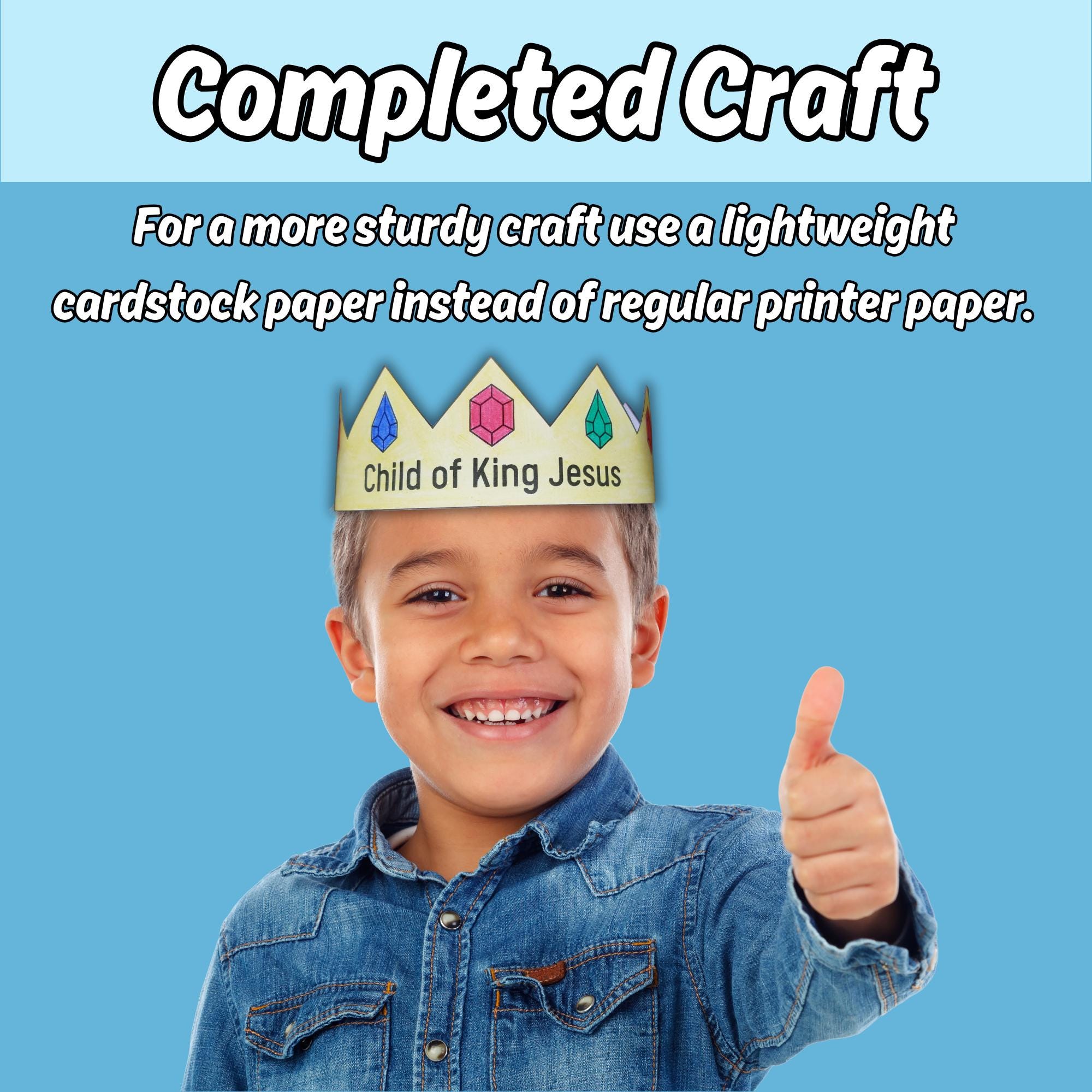 Child of King Jesus Paper Crown Printable Craft for Kids Sunday School ...