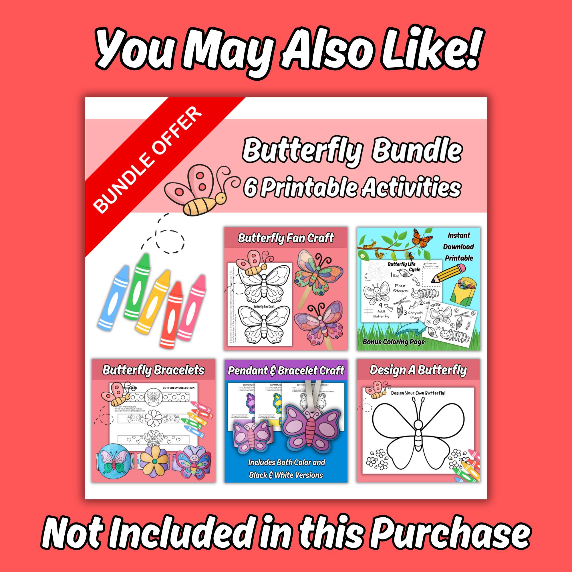 Design Your Own Butterfly Coloring Activity Page for Kids, Decorate A ...