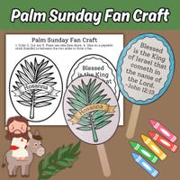 Palm Sunday Kid Coloring Craft/printable Palm Sunday Craft/holy Week ...