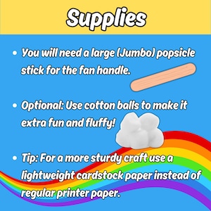 God's Promises Rainbow Fan Craft Printable for Kids Sunday School Bible ...