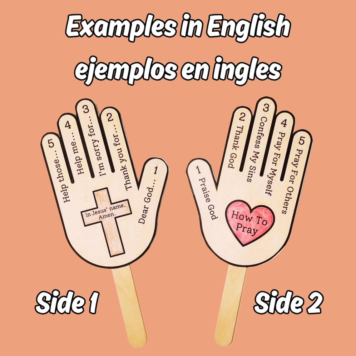 How to Pray Fan Craft IN SPANISH for Kids Sunday School Bible Lesson ...