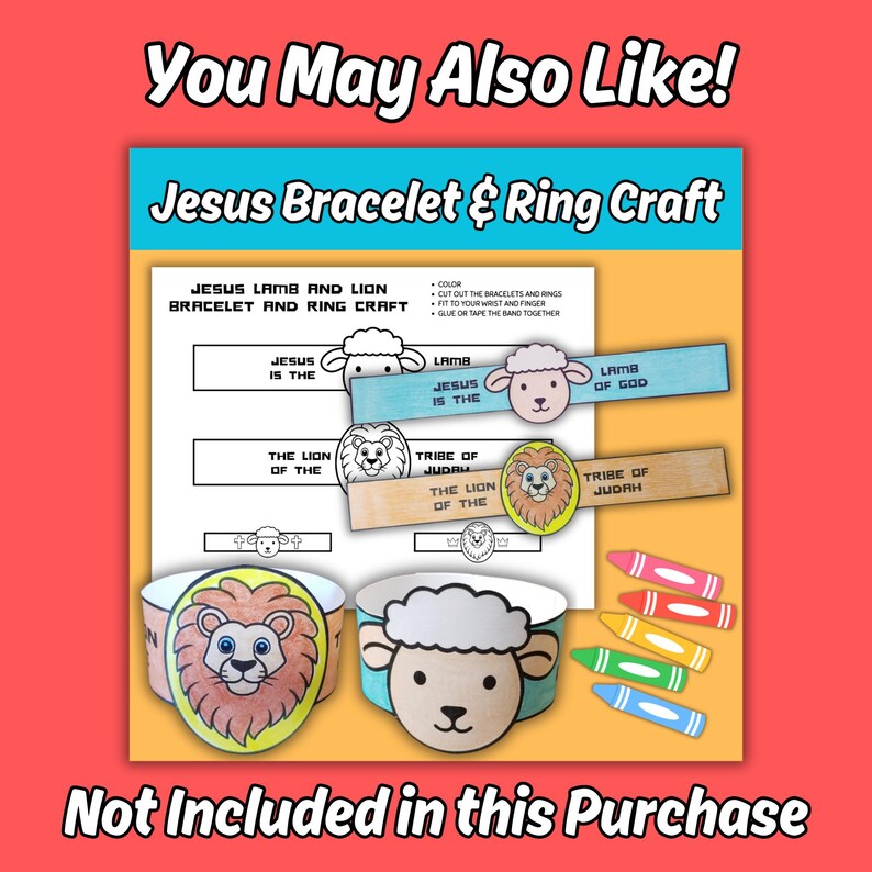Jesus Printable Paper Bracelets Craft for Kids Sunday School Bible ...