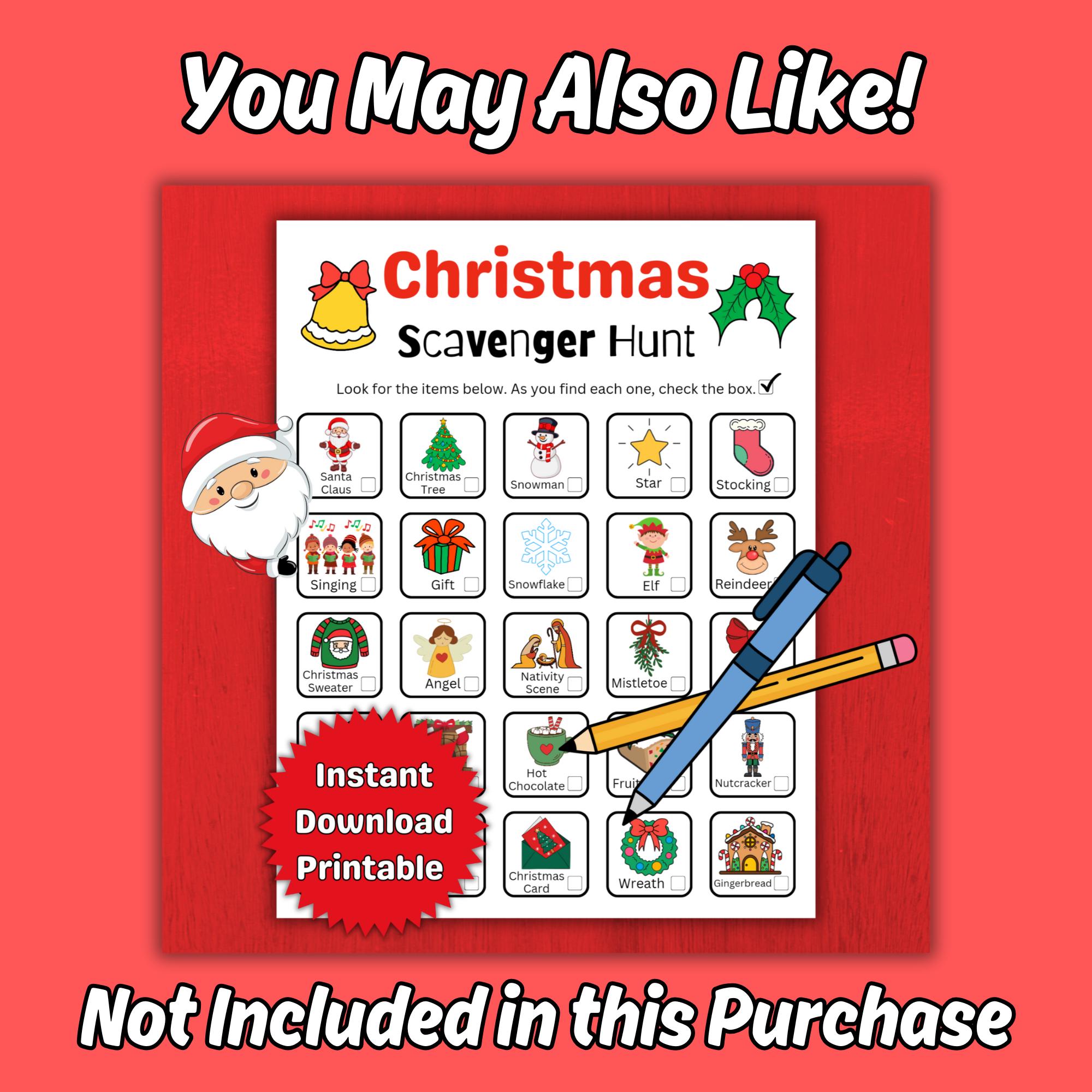 Thanksgiving Scavenger Hunt Printable Game for Kids Thanksgiving Day ...