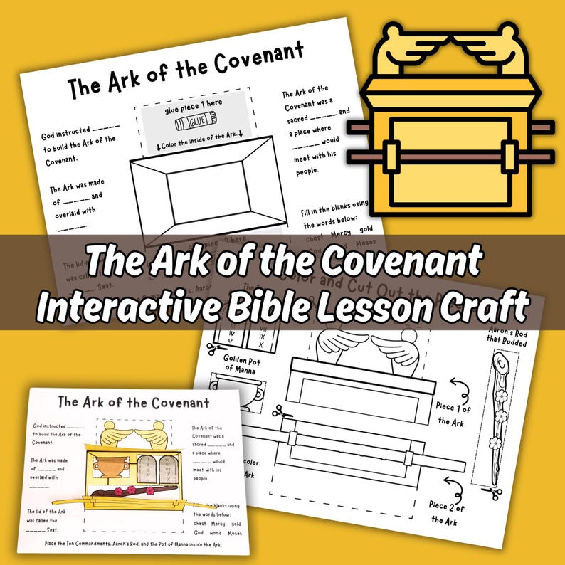 The Ark of the Covenant Kids Interactive Bible Lesson Craft Activity ...