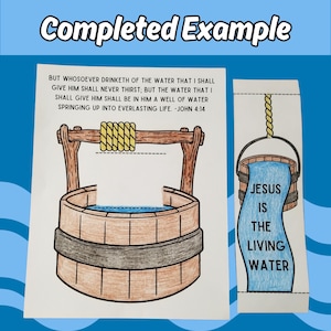 Jesus is the Living Water Bible Craft Printable for Kids Sunday School ...