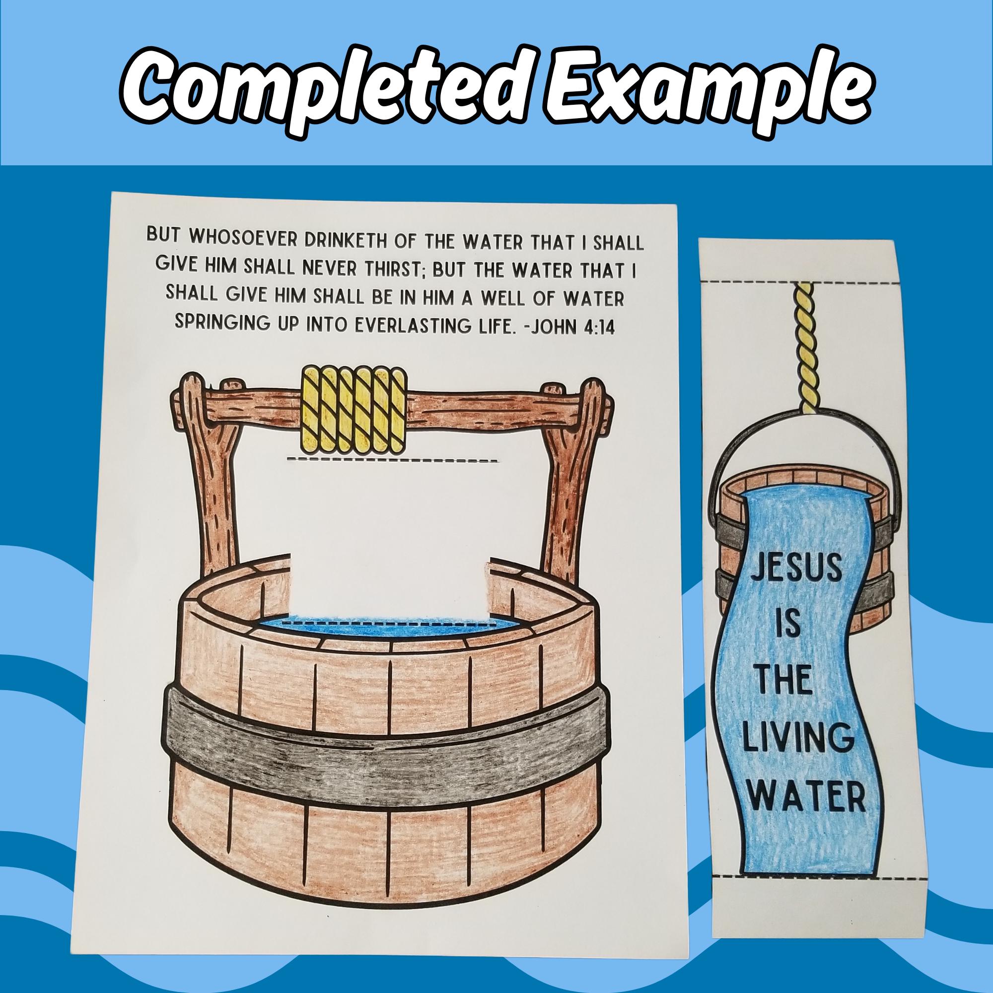 Jesus is the Living Water Bible Craft Printable for Kids Sunday School ...